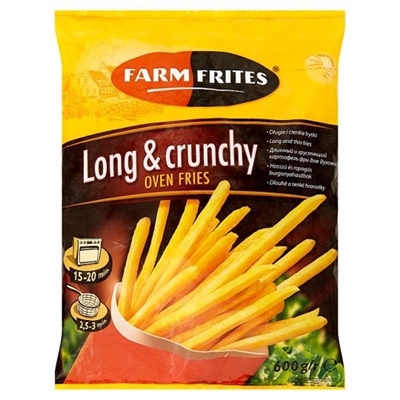 Farm Frites - Oven fries "Long & Crunchy", 600g (box*14). The Jolly Grocer